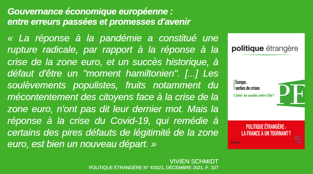 [CITATION] « Gouvernance économique européenne : entre erreurs passées et promesses d’avenir ...